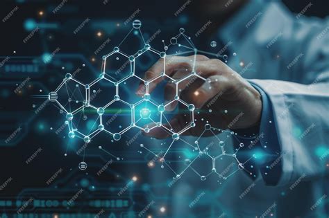 Premium Photo Doctorscientist Hands Touch Virtual Molecular Structures In A Science Lab