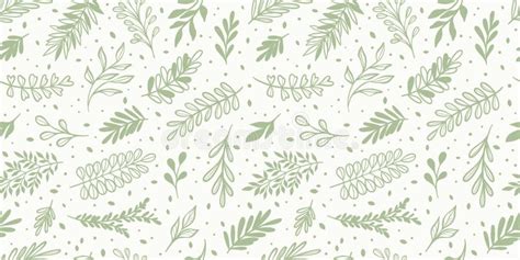 Leaf Backgorund Pattern Green And White Vector Wallpaper With Leaves
