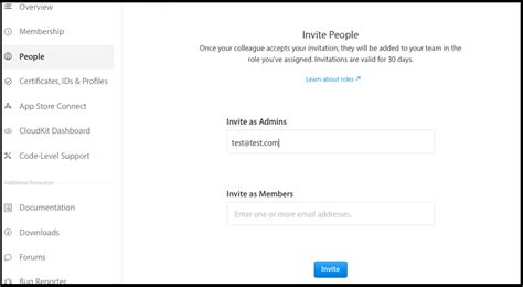 Adding New Admin Account As Team Member In Apple Developer Account