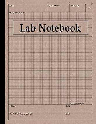 Lab Notebook Laboratory Notebook Quad Ruled Science Lab Book With Grid Pages Numbered Pages