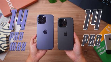รีวิว Iphone 14 Pro Vs 14 Pro Max ต่างกัน 3 000 เลือกตัวไหนดี Deep Purple Vs Space Black Youtube