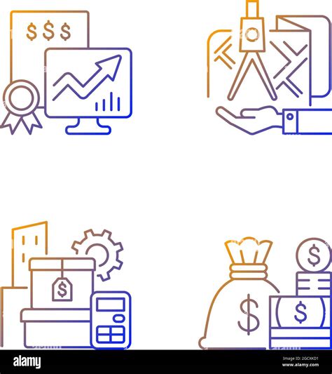 Assets Management Gradient Linear Vector Icons Set Stock Vector Image And Art Alamy