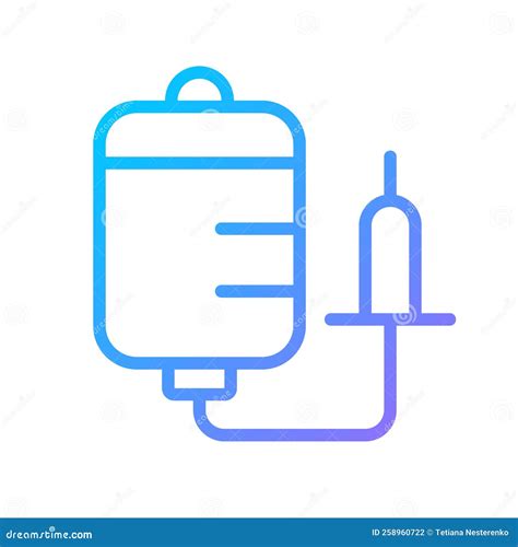 Intravenous Therapy Pixel Perfect Gradient Linear Vector Icon Stock