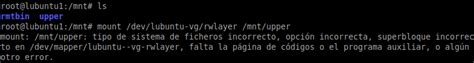Linux Error Al Montar Volumen Lógico Sobre Directorio Ubuntu Stack