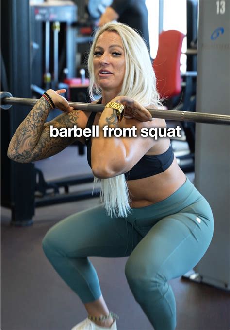 This Is A Barbell Front Squat And It Trains Your Quads And Your Glutes