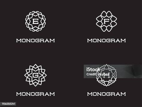 편지와 컴팩트 모노그램 디자인 템플릿의 집합입니다 벡터 일러스트 프리미엄 우아한 품질 0명에 대한 스톡 벡터 아트 및 기타 이미지 0명 골동품 교통 위반 티켓