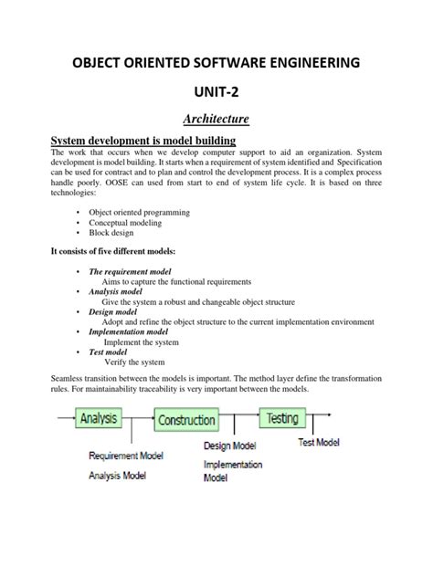 Oose Unit 2 Download Free Pdf Unified Modeling Language