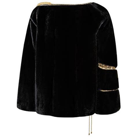 La Prima Luxury Puma Fur Coat In Blackglama Vison Python Inlays
