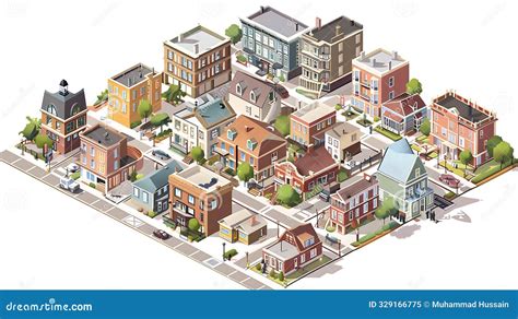 Isometric Of A Zoning Regulation Chart Showing Building Setbacks And Density Limits Stock Image