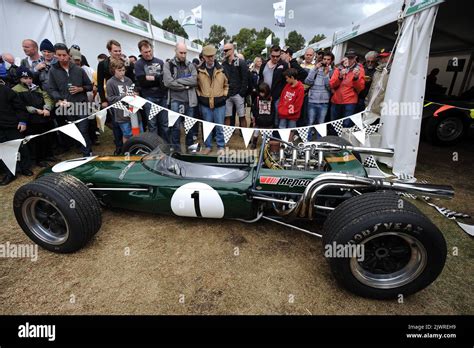 Crowds Admire The Car Raced By Legendary Australian F1 World Champion