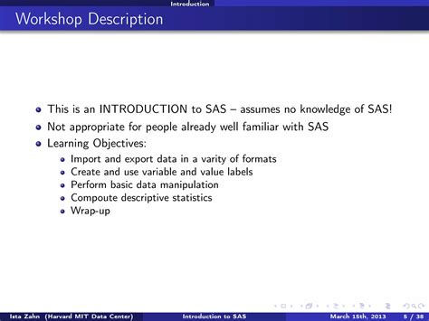 Introduction To Sas Pdf