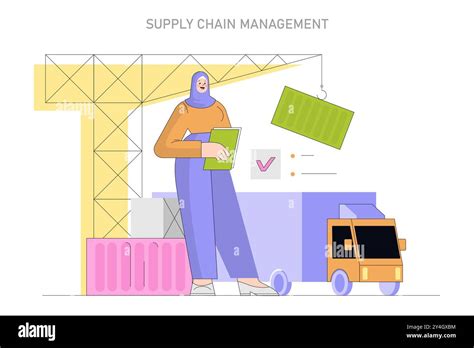 Supply Chain Management Concept Professional Overseeing Logistics