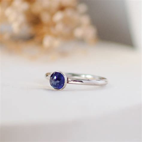Handmade Iolite Rings Lunar Moth Jewellery