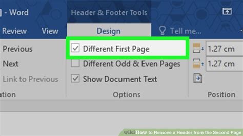 How To Remove A Header From The Second Page Steps