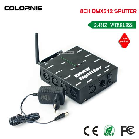 DHL Free Shipping Wireless DMX Channel DMX Splitter DMX Light Stage Lights Signal Amplifier