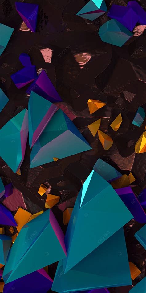 Crystal Background Cyan Orange Particle Abstraction Gold Graphic Matrix Background Image For