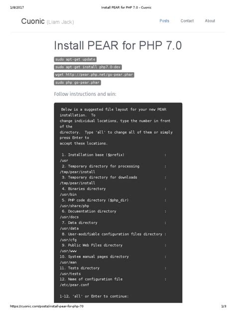 Install Pear For Php 7 Pdf Php Utility Software