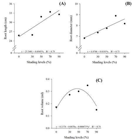 Root Length A Root Diameter B And Root Volume C In Plants Of