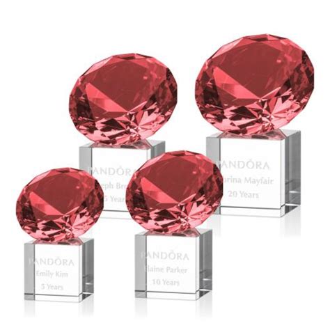 Diamond On Cube Ruby Crystal Trophy Tfy Opt2451 R