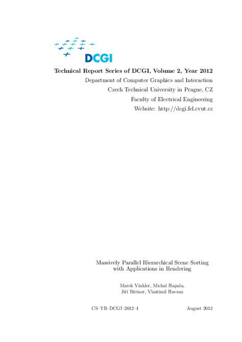 Pdf Massively Parallel Hierarchical Scene Processing With Applications In Rendering