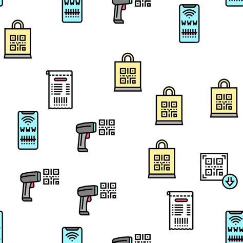 Qr Code Illustration Vector Hd Png Images Qr Code Identification Vector Seamless Pattern Thin