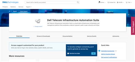 register the dell telecom infrastructure automation suite product