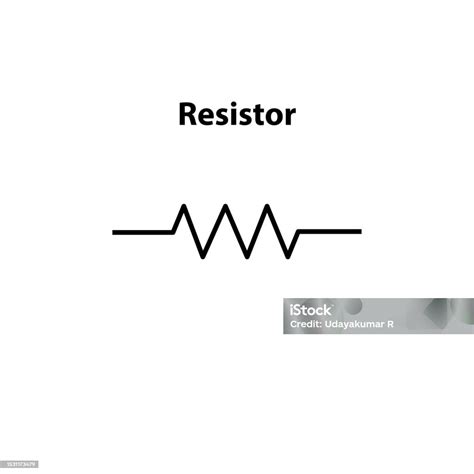 저항기 양극과 음극 기본 회로 기호의 그림의 전자 기호 전기 기호 물리학 학생들의 학습 내용 전기 회로 Cpu에 대한 스톡 벡터