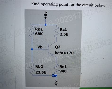 Solved Find Operating Point For The Circuit Below Chegg