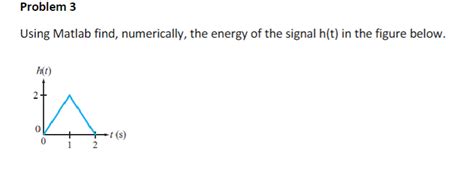 Solved Using Matlab Find Numerically The Energy Of The Chegg