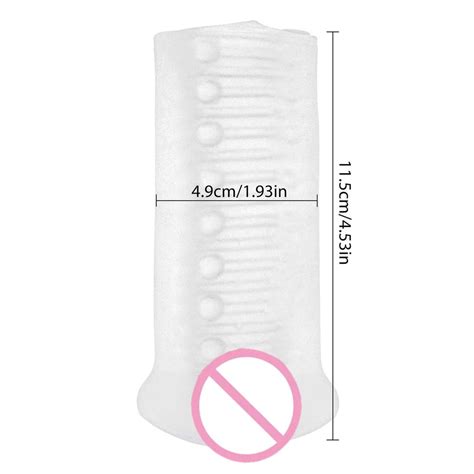 Male Silicone Stroker Textured Soft Penis Sleeve For Penis Pump Sex Toy
