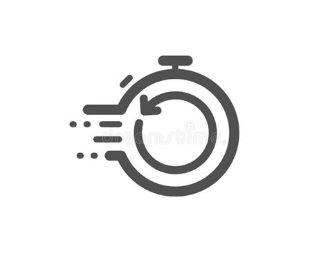 Fast Recovery Icon Backup Data Sign Restore Timer Vector Stock Vector Illustration Of