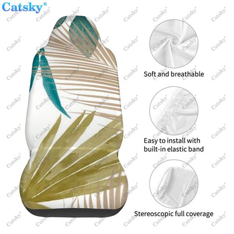 Badu Bg Зелени палмови листа Printing Калъф за декорация на предната седалка на автомобила Калъф