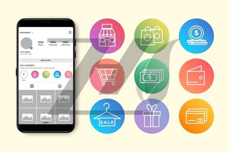 دانلود وکتور کاور هایلایت استوری اینستاگرام آنلاین شاپ رنگی دانلود رایگان فایل لایه باز، Psd