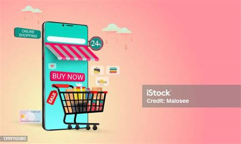 휴대 전화는 상점 가게 앞을 나타냅니다 웹 사이트 또는 모바일 응용 프로그램 개념 마케팅 및 디지털 마케팅에서 온라인 쇼핑 0명에 대한 스톡 벡터 아트 및 기타 이미지