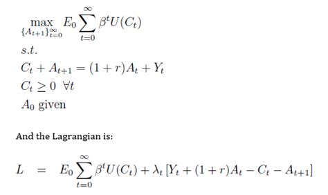 Macroeconomics Lagrangian When To Discount Budget Constraint