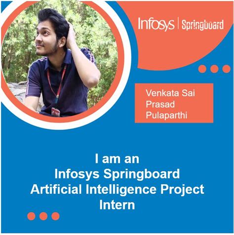Venkata Sai Prasad Pulaparthi On Linkedin Infosysspringboard