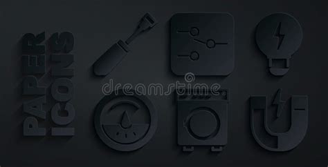 Set Washer Creative Lamp Light Idea Electric Meter Magnet Switch In Electronic Circuit And