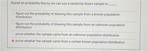 Solved Based On Probability Theory We Can Use A Randomly Chegg