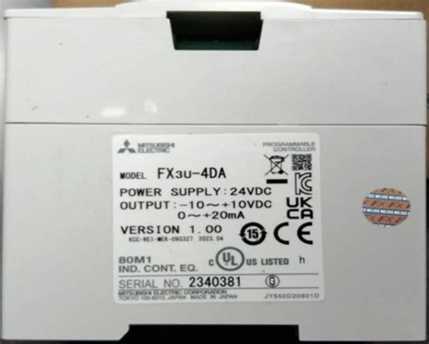 8 4g Fx3u4da Mitsubishi Analog Input Module At ₹ 18200piece In Lucknow Id 2854071113248