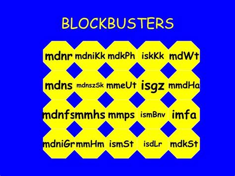 Ppt Blockbusters Powerpoint Presentation Free Download Id5170815