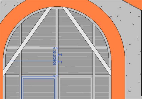 add slant grid in the curtain wall system aligned to specific outside