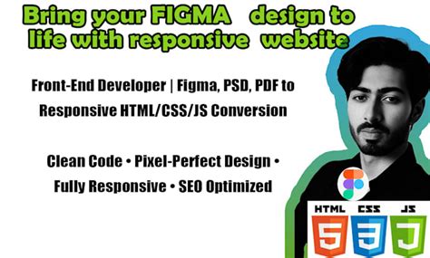 Convert Figma Psd Pdf To Html Css And Javascript By Itshayanfaisal Fiverr