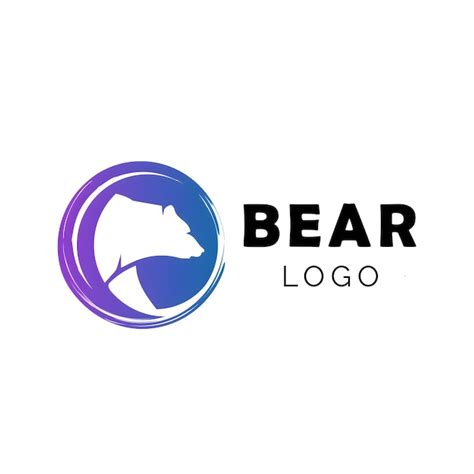 Premium Vector Bear Colourful Logo Concept