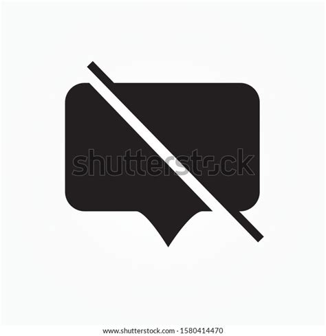 Bubble Chat Disable Message Icon Stock Vector Royalty Free 1580414470