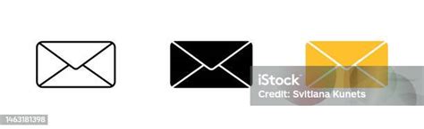 봉투 아이콘을 설정합니다 메시지 텍스트 이메일 편지 봉투 첨부 문서 목록 인터넷 서신 보낸 사람 정보 통신 개념입니다 다른 스타일의 벡터 선 아이콘 개념에 대한 스톡 벡터