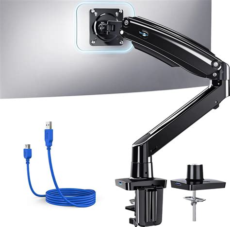 Amazon Com HUANUO Single Monitor Arm For 40 Inch Screens Ultrawide Computer Monitor Mount