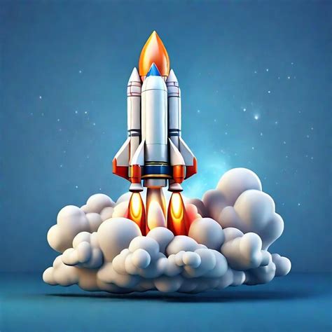 Premium Ai Image Flying Space Rocket 3d Realistic Generated By Ai