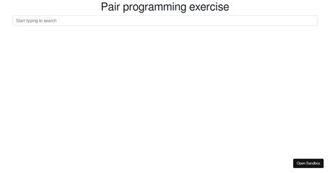 Jamie Larchin Pair Programming Exercise Codesandbox