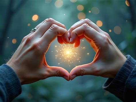 Hands Creating A Heart Shape Premium Ai Generated Image