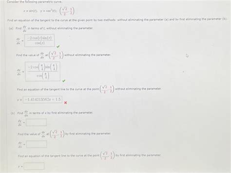 Solved Consider The Following Parametric Curve Find An Chegg